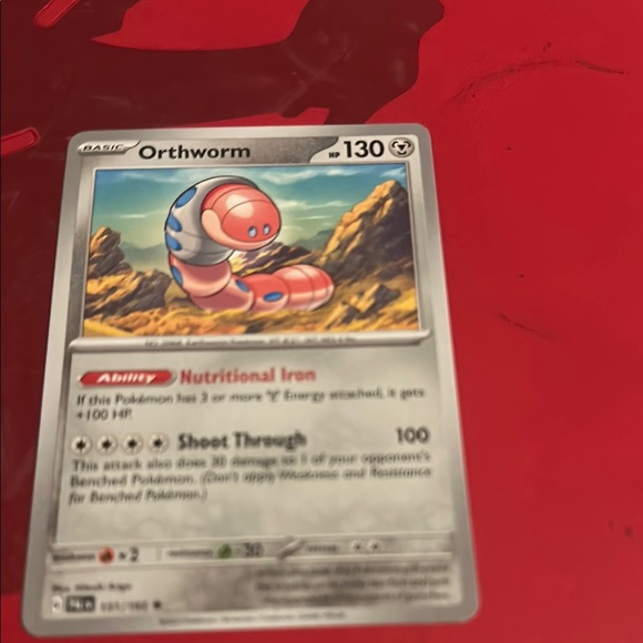 Pokemon | Games | Pokemon Orthworm Card Red And Blue | Poshmark